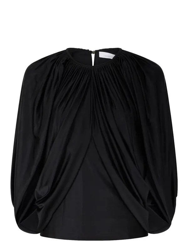 Rabanne Round-neck Blouse - Black