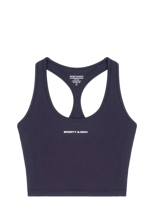 SPORTY & RICH Bold Sports Tank Top - Blue