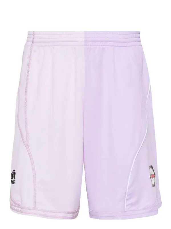 Martine Rose Half And Half Football Shorts - Purple