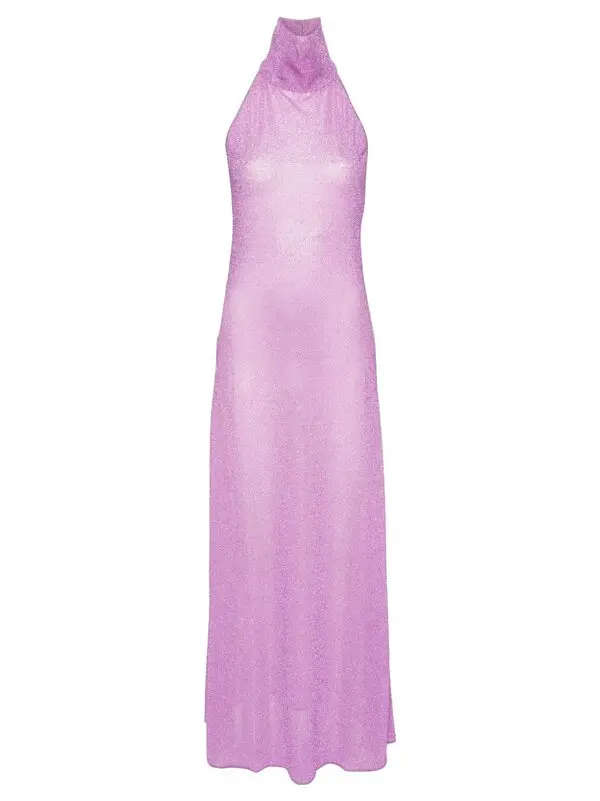 Oseree Lurex Maxi Dress - Purple