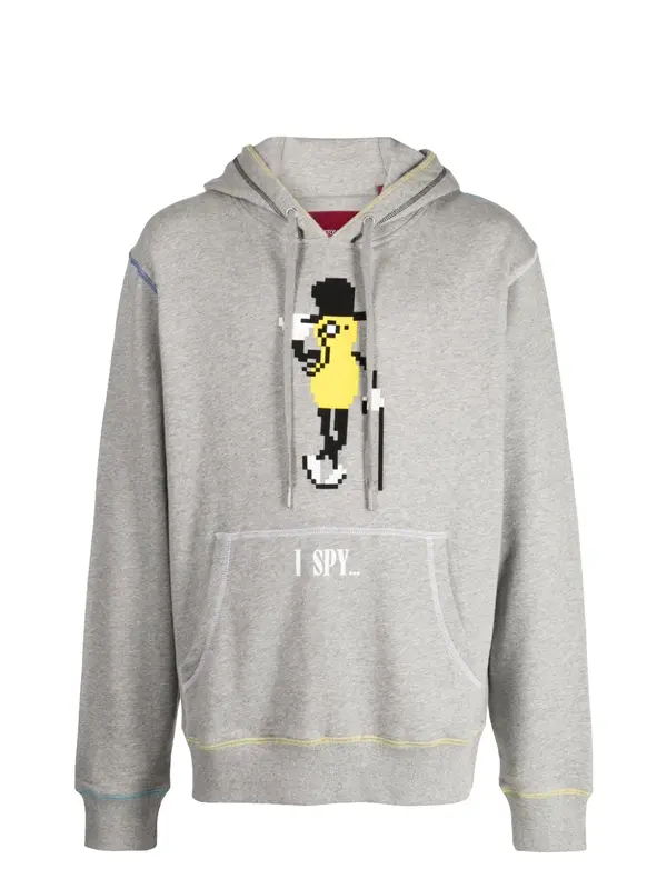 MOSTLY HEARD RARELY SEEN I Spy Graphic-print Hoodie - Grey