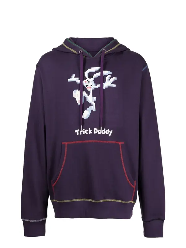 MOSTLY HEARD RARELY SEEN Graphic-print Cotton Hoodie - Purple