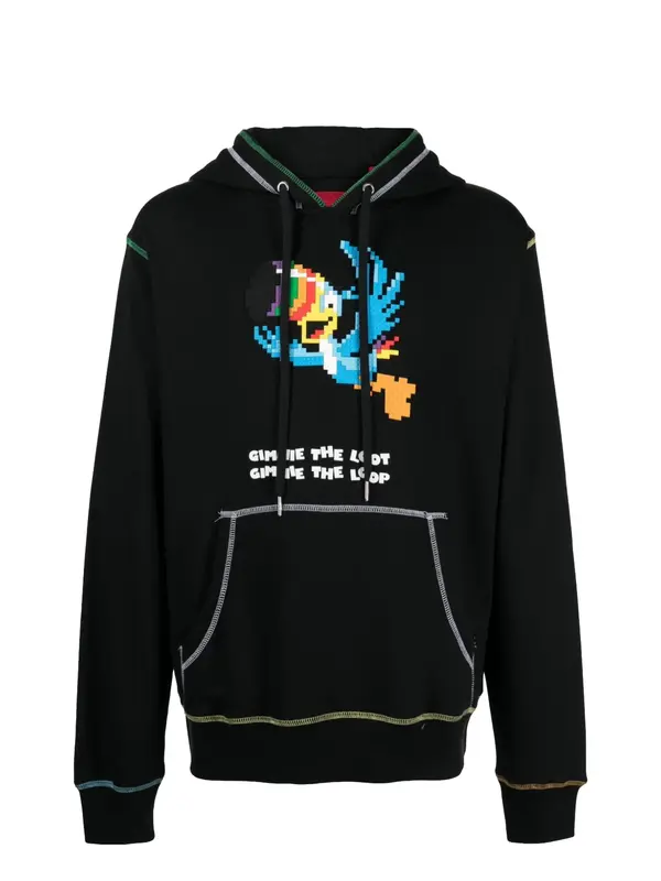 MOSTLY HEARD RARELY SEEN Graphic-print Cotton Hoodie - Black