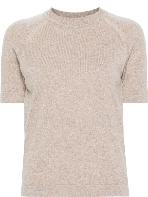 BARRIE Cashmere Knitted Top - Neutrals