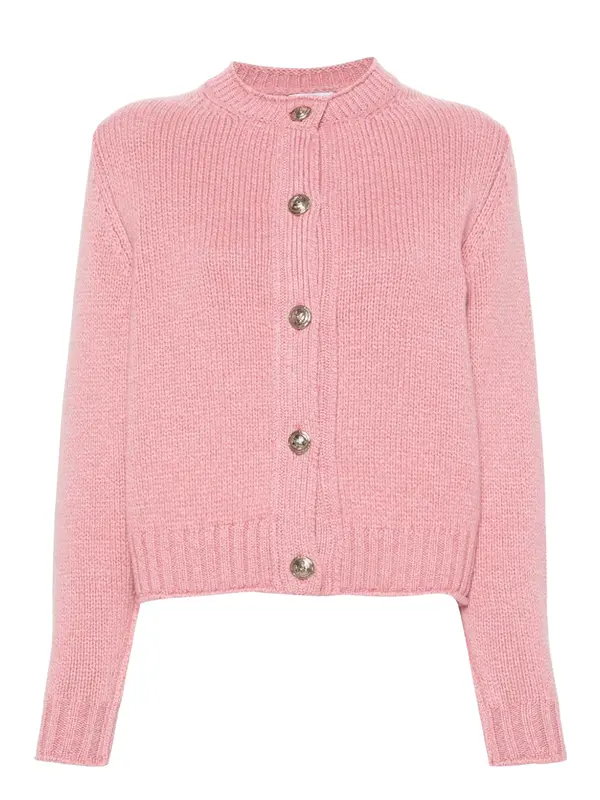 BARRIE Long-sleeve Cashmere Cardigan - Pink