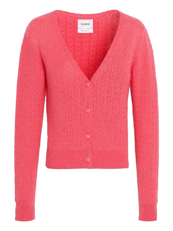 BARRIE V-neck Cashmere Cardigan - Pink