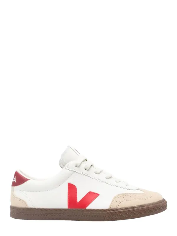 VEJA Volley Panelled Leather Sneakers - White