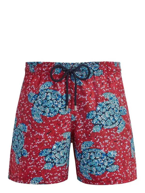 Vilebrequin Turtle-print Swim Shorts - Red