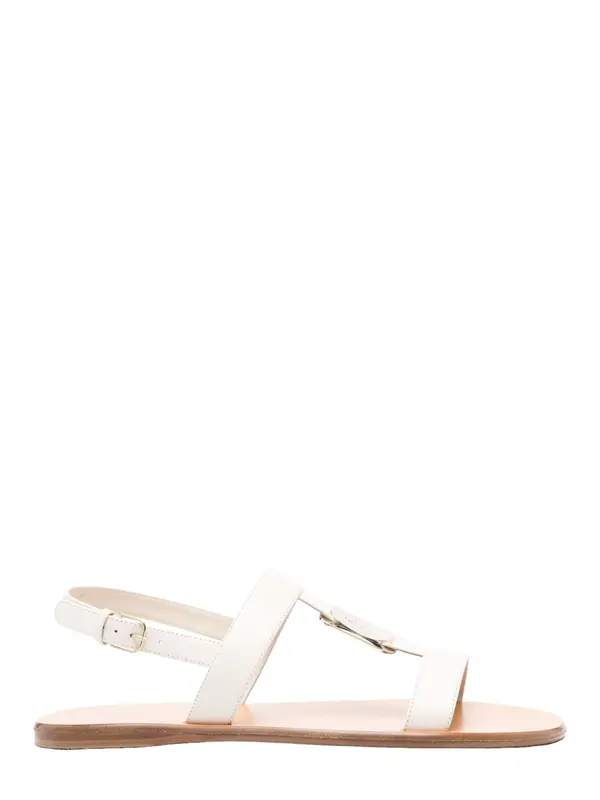 FERRAGAMO Capri Leather Sandals - Neutrals