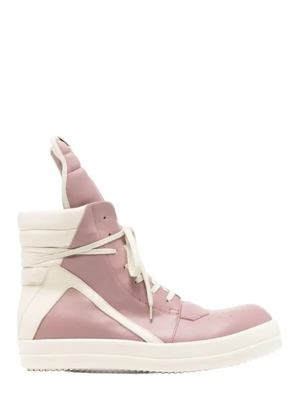 Rick Owens Geobasket High-top Leather Sneakers - Pink