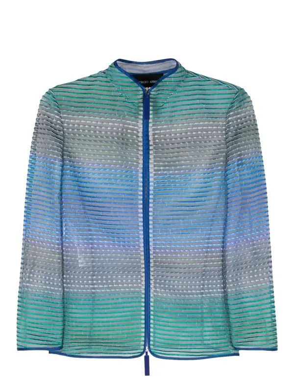 Giorgio Armani Striped Jacket - Blue