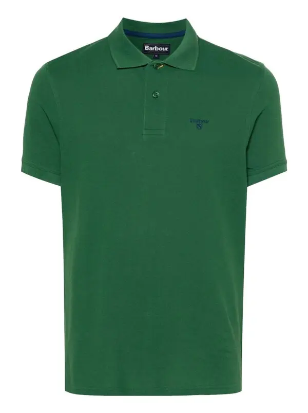 Barbour Logo-embroidered Cotton Polo Shirt - Green