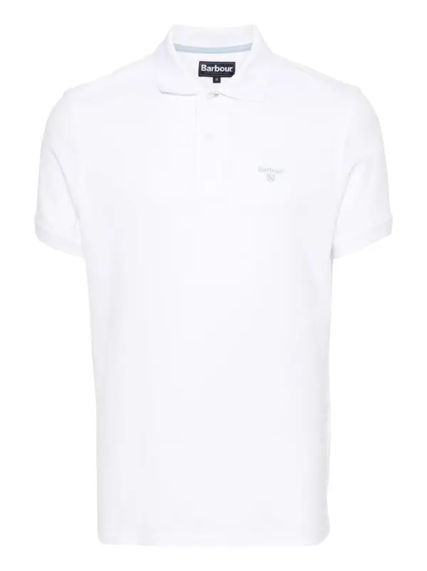 Barbour Logo-embroidered Cotton Polo Shirt - White