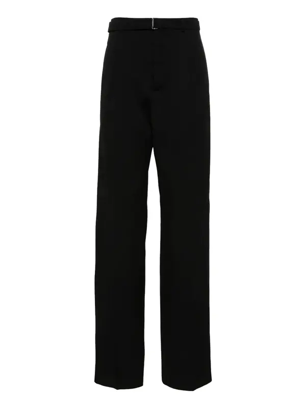 LANVIN Pleat-detail Wool Trousers - Black