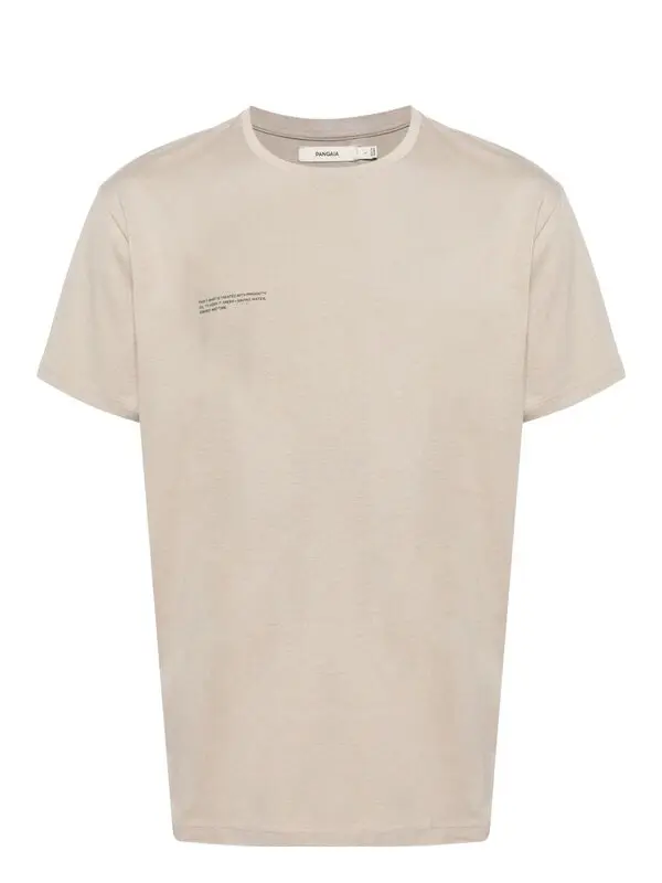 PANGAIA Logo-print Organic-cotton T-shirt - Neutrals