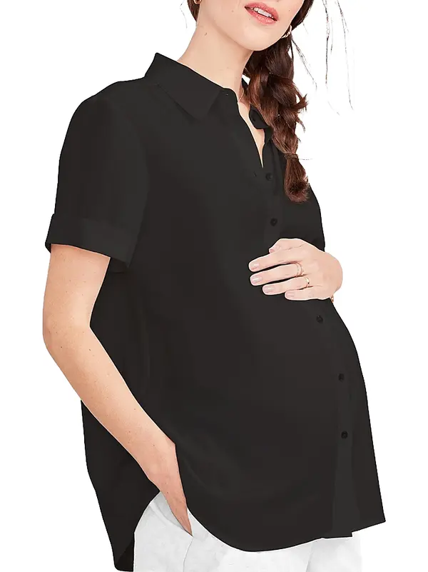 Hatch Collection Nursing Friendly Savannah Top - Black