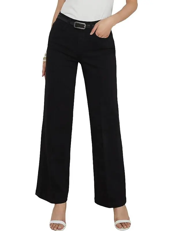 L'Agence Scottie High-rise Wide-leg Jeans - Black