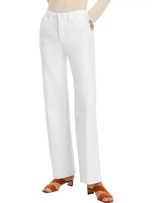 L'Agence Scottie High-rise Wide-leg Jeans - Blanc