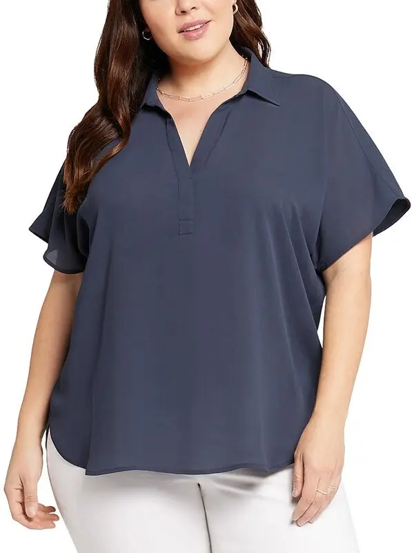 NYDJ Becky Blouse - Oxford Navy