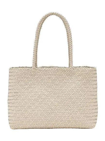 Madewell Handwoven Leather Tote Bag - Bone