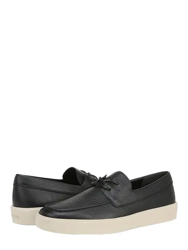 Vince Todd Leather Lace-up Casual Loafers - Black