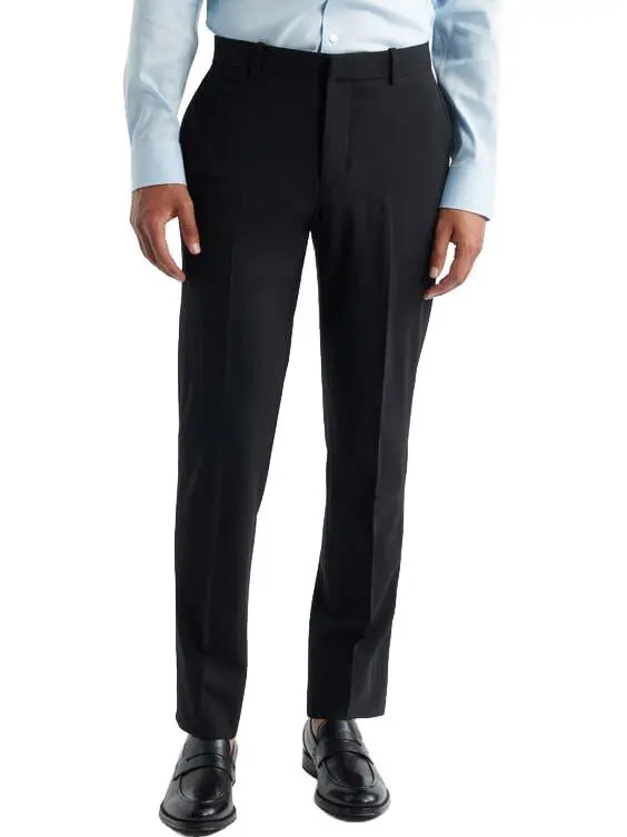 Nordstrom Henrik Trim Fit Stretch Wool Suit Pants - Black