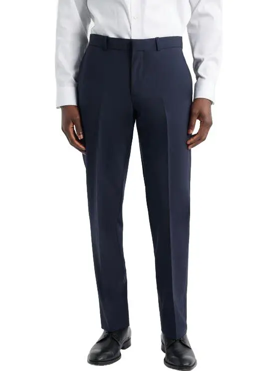 Nordstrom Henrik Trim Fit Stretch Wool Suit Pants - Navy Sky