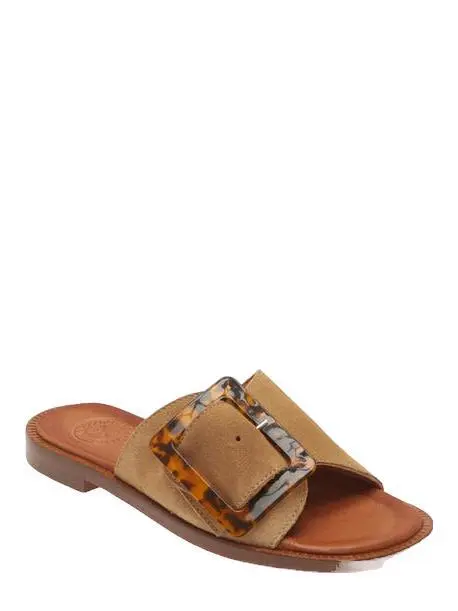 Penelope Chilvers Biarritz Buckle Sandal - Camel