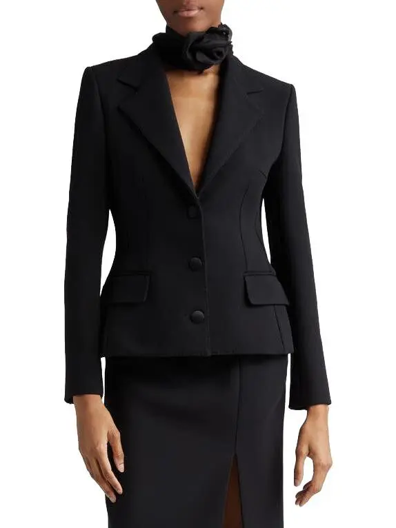 Dolce & Gabbana Single-breasted Wool Blazer - N0000 Nero