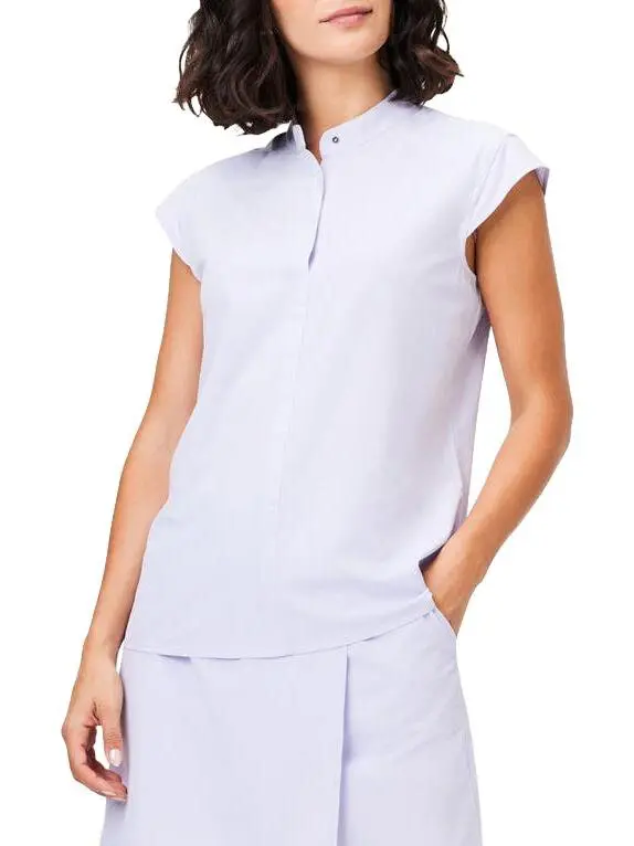 NIC+ZOE Tech Stretch Quarter Snap Shirt - Wisteria