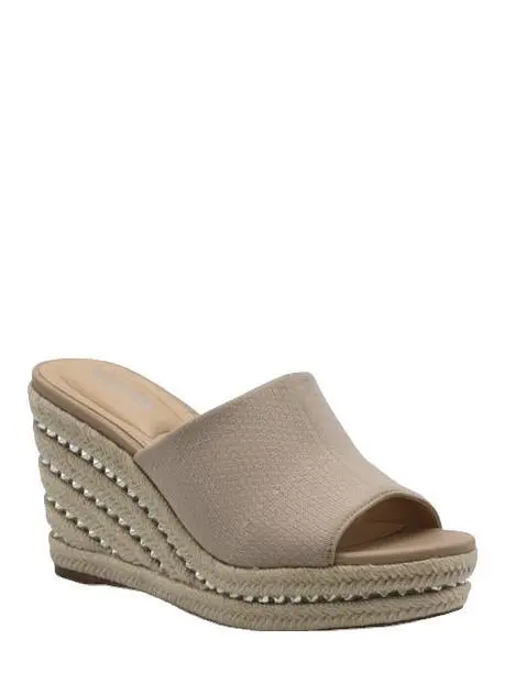 Charles By Charles David Jeremy Espadrille Platform Wedge Slide Sandal - Natural