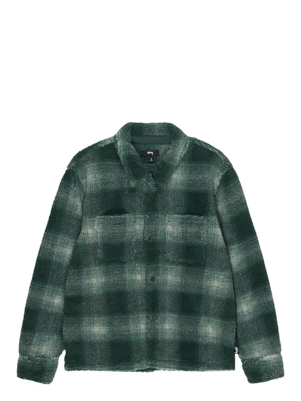 StÜssy Plaid Sherpa Shirt - Green