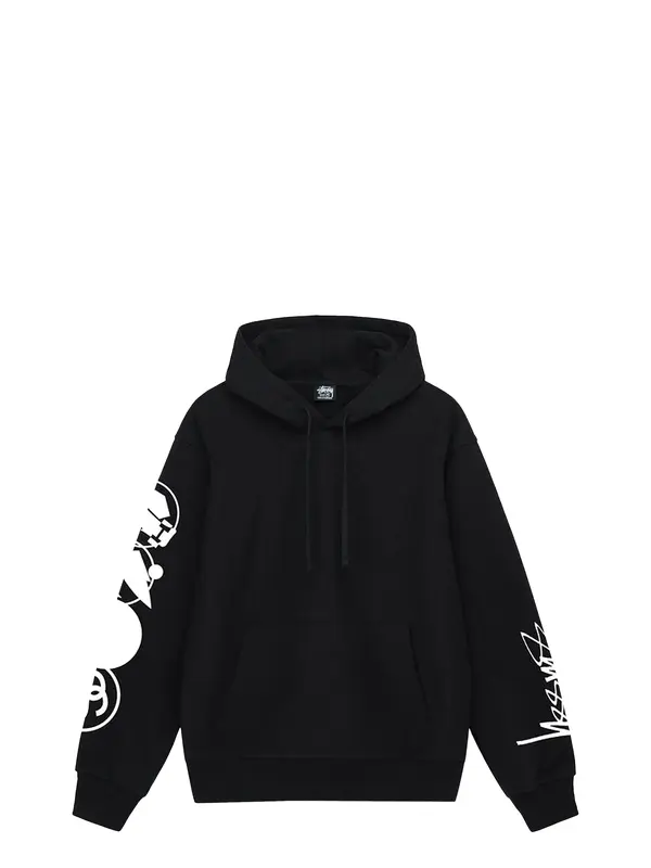 StÜssy Stacked Pigment Dyed Hoodie - Black