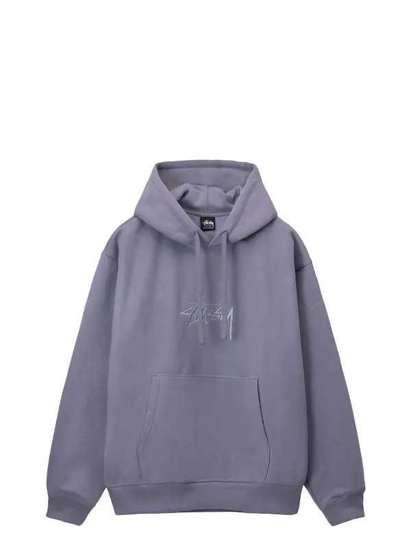 StÜssy Stock Logo Applique Hoodie - Purple