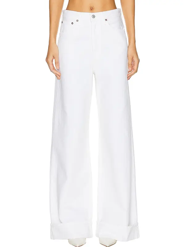 AGOLDE Dame High Rise Wide Leg Jeans - Fortune Cookie