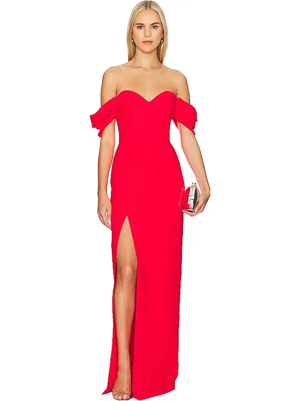 Amanda Uprichard X Falcon Gown - Crimson