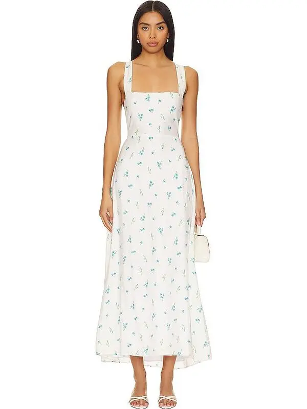 Show Me Your Mumu Marmont Midi Dress - Bluebell Ditsy