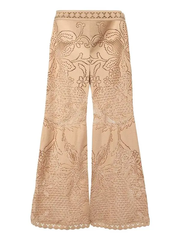 Valentino Garavani Guipure Lace Wide-leg Pants - Pink