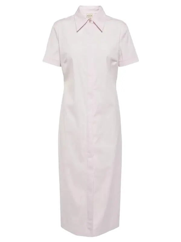 TOD'S Cotton-blend Shirt Dress - Pink