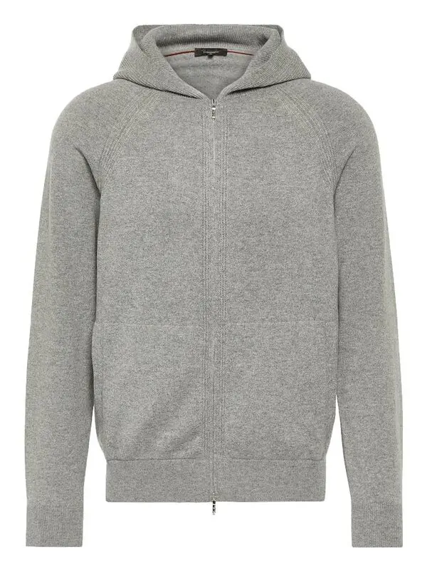 Loro Piana Merano Cashmere Zip-up Hoodie - Grey