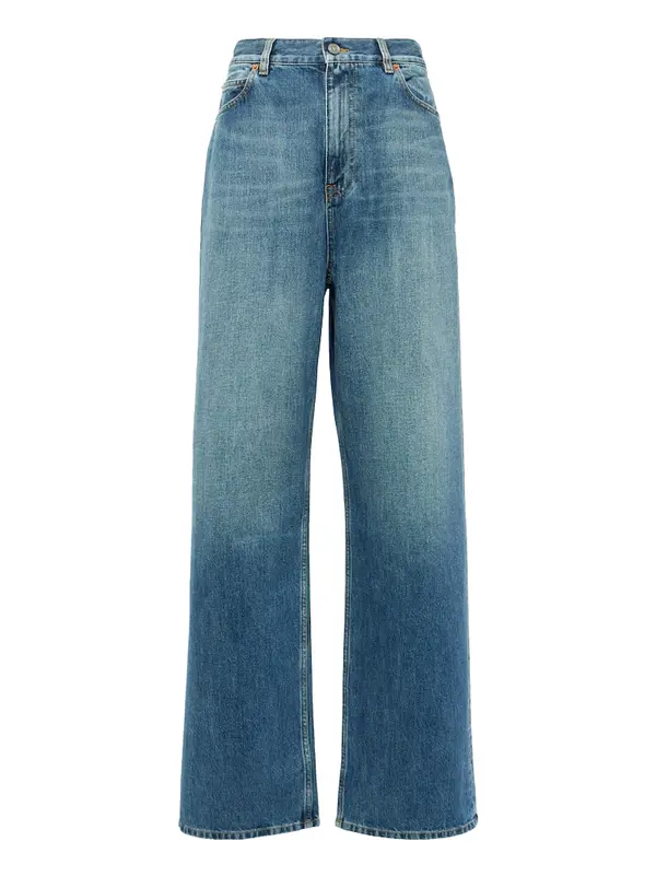 Valentino Garavani High-rise Straight Jeans - Blue