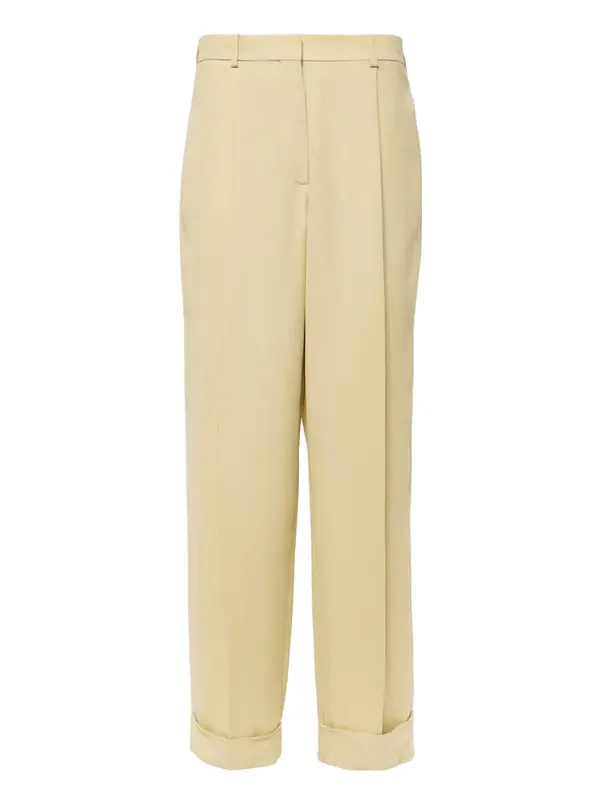 THE ROW Tor Crêpe Wide-leg Pants - Yellow