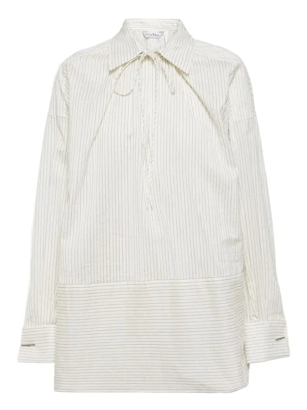 Max Mara Saletta Pinstripe Shirt - White