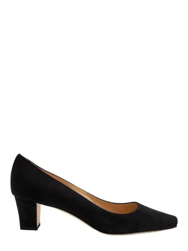 Manolo Blahnik Okkatopla 50 Suede Pumps - Black