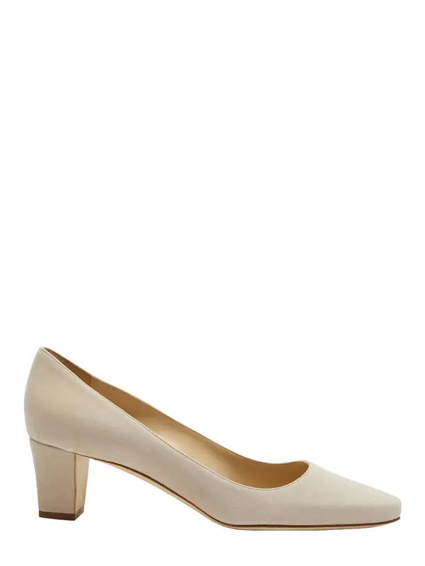 Manolo Blahnik Okkatopla 50 Suede Pumps - Nude