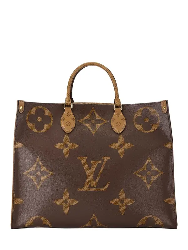 LOUIS VUITTON Monogram Reversed Giant On The Go - Brown