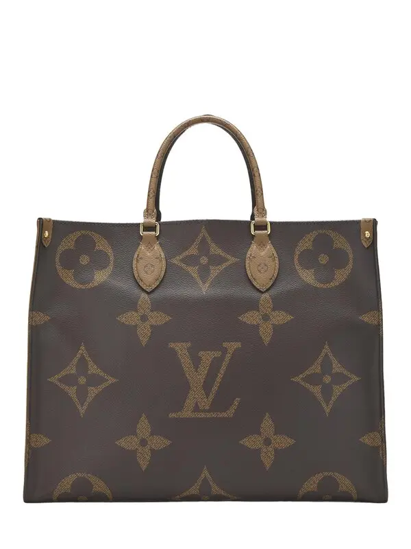 LOUIS VUITTON Monogram Reversed Giant On The Go - Brown