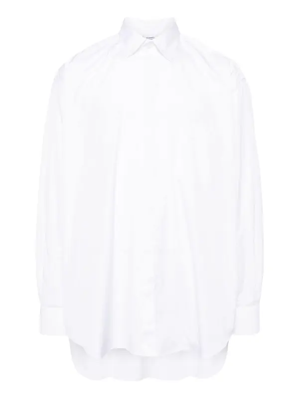 Vetements Logo-tag Cotton Shirt - White