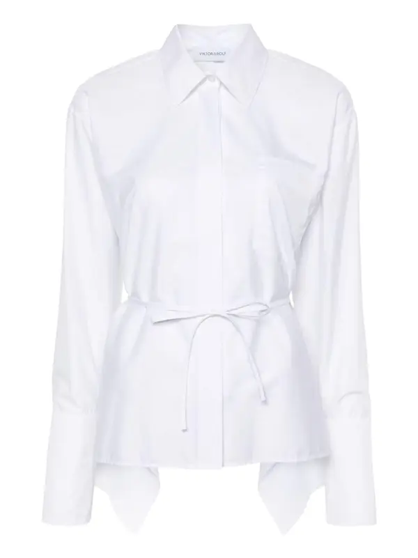 Viktor & Rolf Volant Open Back Shirt - White