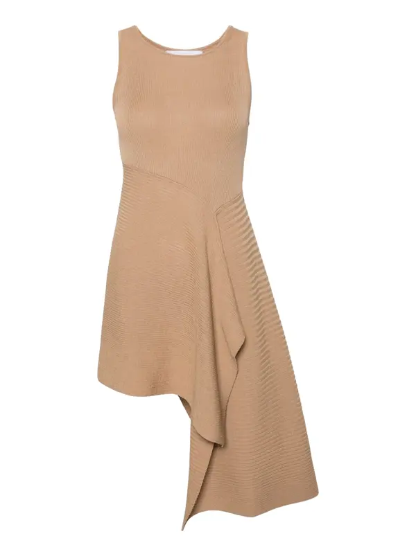 Viktor & Rolf Volant Asymmetric Peplum Top - Neutrals